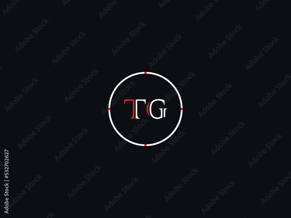 Minimalist Alphabet TG t&g Logo Icon, Creative Circle Tg t g Logo Image ...