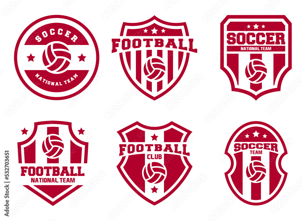 Set of football logos. Soccer logo collection. Football logo badge ...