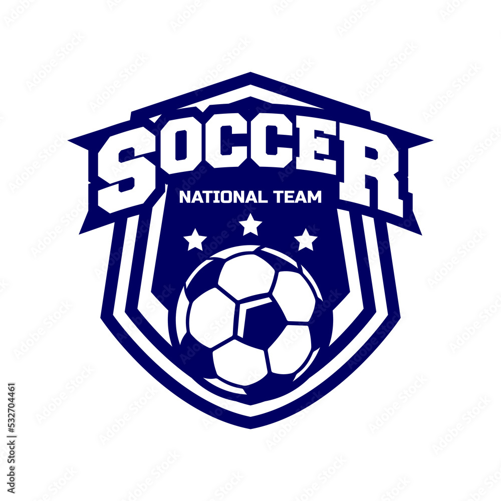 soccer Logo or football logo club sign Badge. Football logo with shield ...