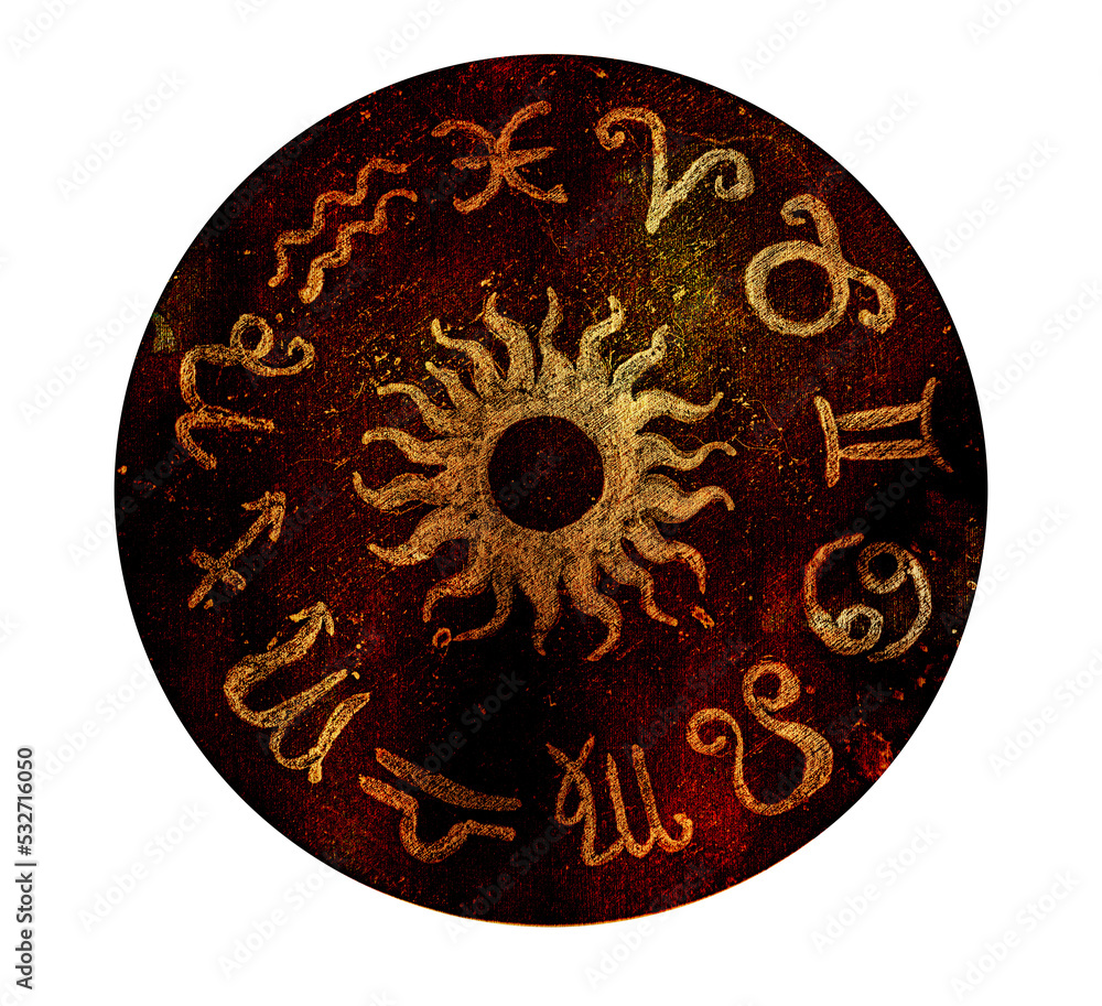 Mystic symbols with hand drawn magic and esoteric symbols Stock ...