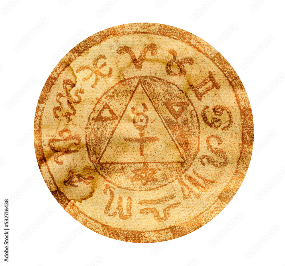 Mystic symbols with hand drawn magic and esoteric symbols Stock ...