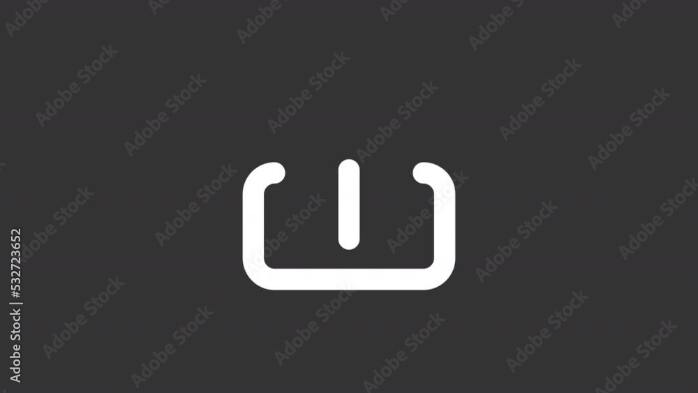 Animated upload white line ui icon. Send to server. Storage. Seamless ...
