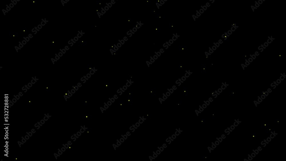 Swarm of fireflies. Set of 2. Black background. Overlay. Isolated ...