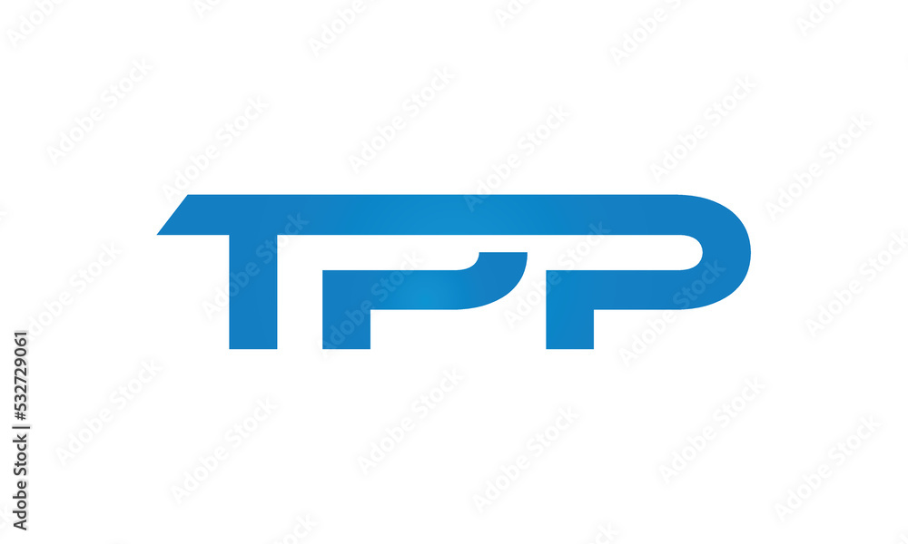 TPP letters Joined logo design connect letters with chin logo logotype ...