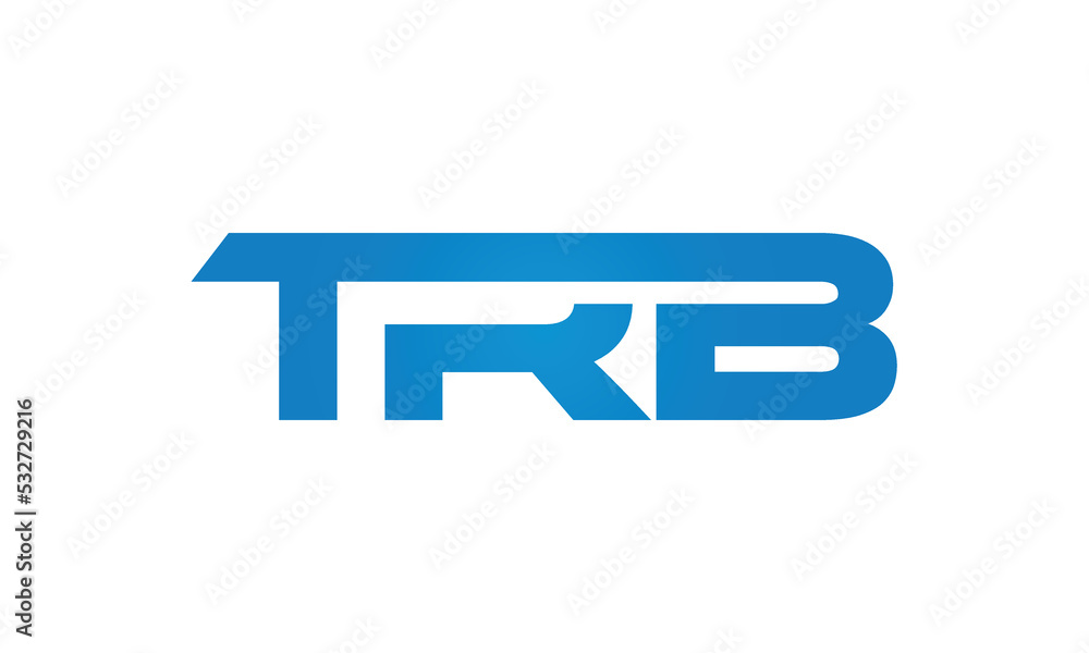 TRB letters Joined logo design connect letters with chin logo logotype ...
