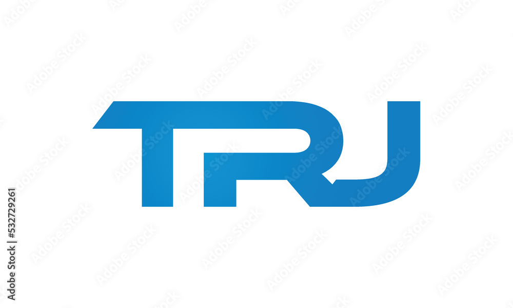 TRJ letters Joined logo design connect letters with chin logo logotype ...