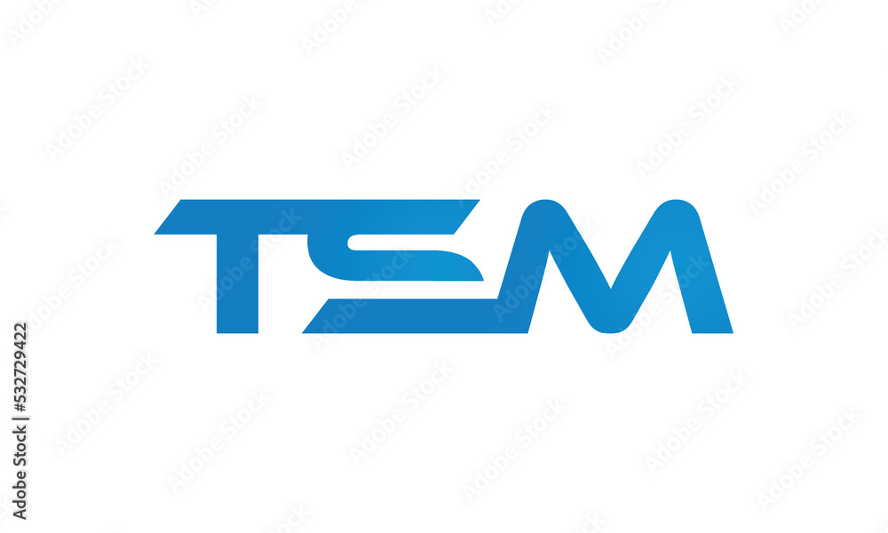 TSM letters Joined logo design connect letters with chin logo logotype ...