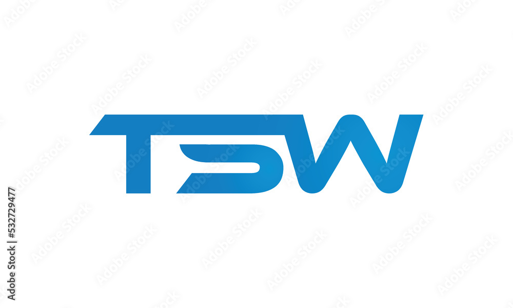 TSW letters Joined logo design connect letters with chin logo logotype ...