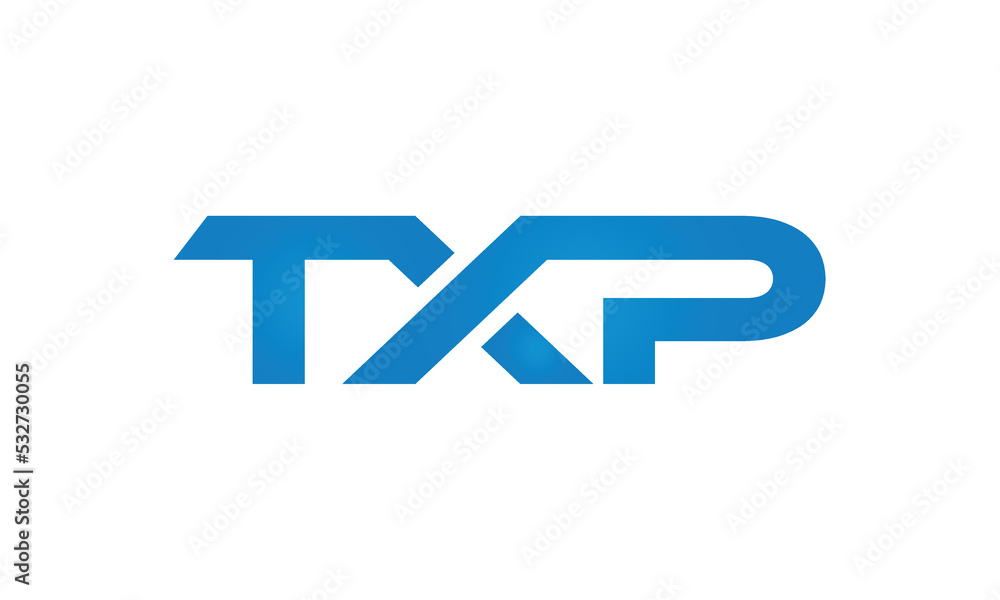 TXP letters Joined logo design connect letters with chin logo logotype ...