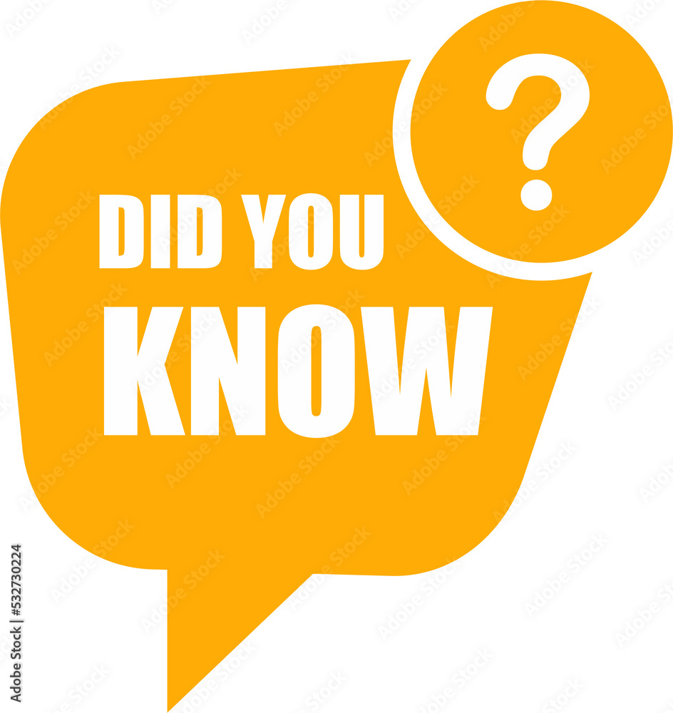 did you know colored sticker. flat cartoon trend modern simple dyk ...