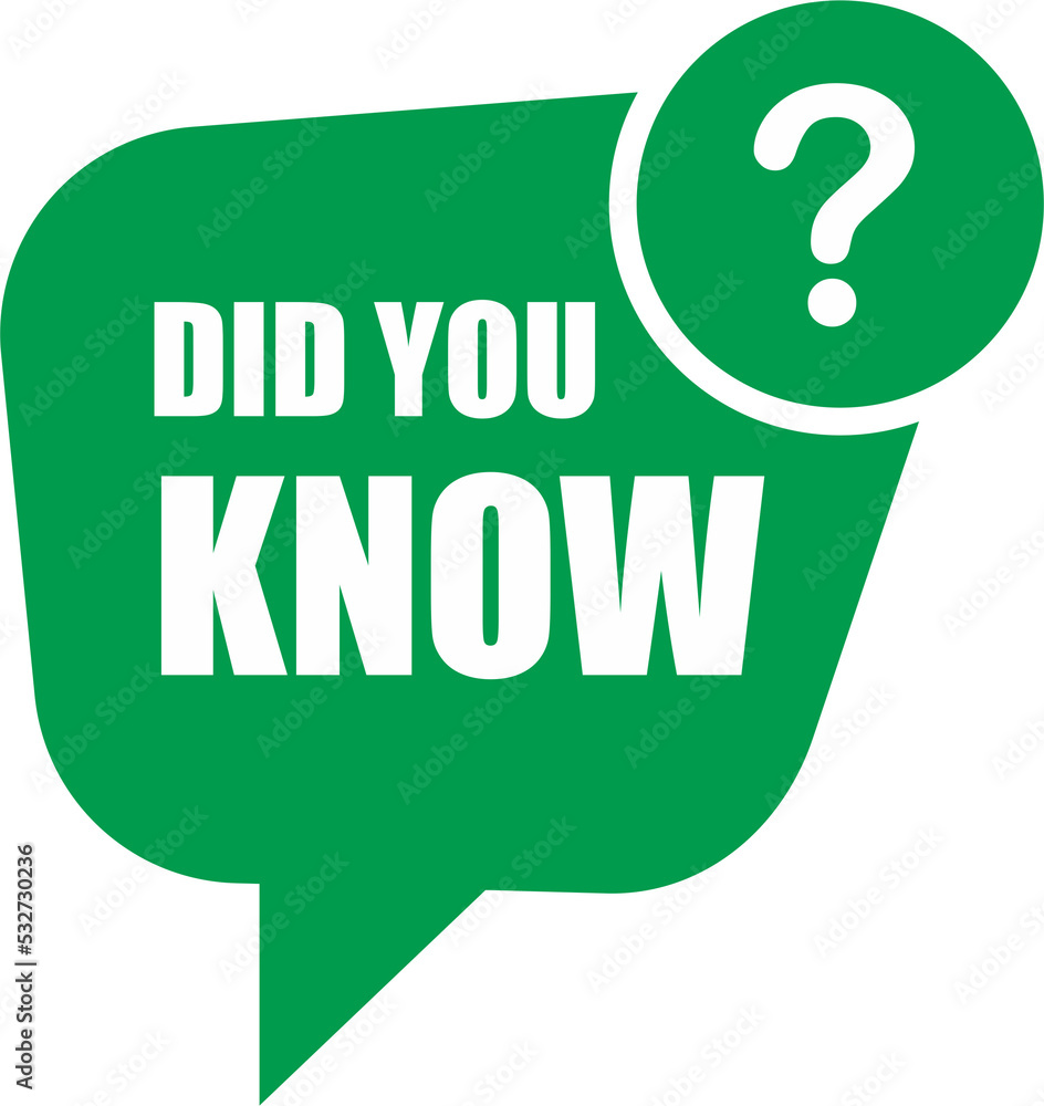 did you know colored sticker. flat cartoon trend modern simple dyk ...