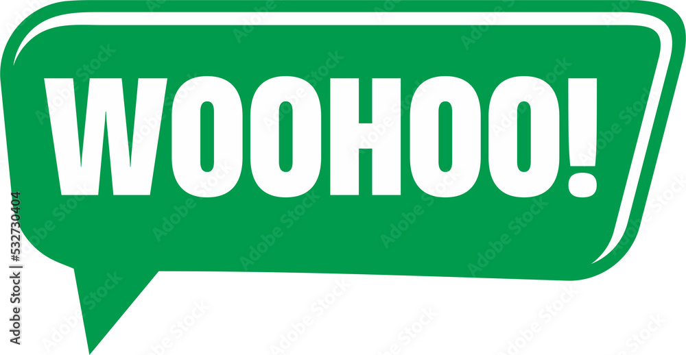 woohoo popup bubble like message icon. flat cartoon style trend modern ...