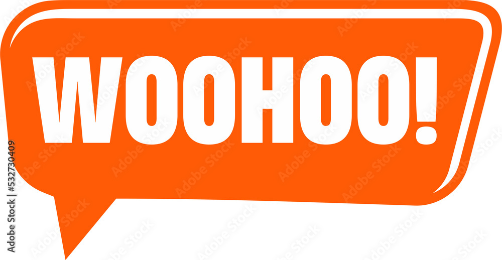 woohoo popup bubble like message icon. flat cartoon style trend modern ...
