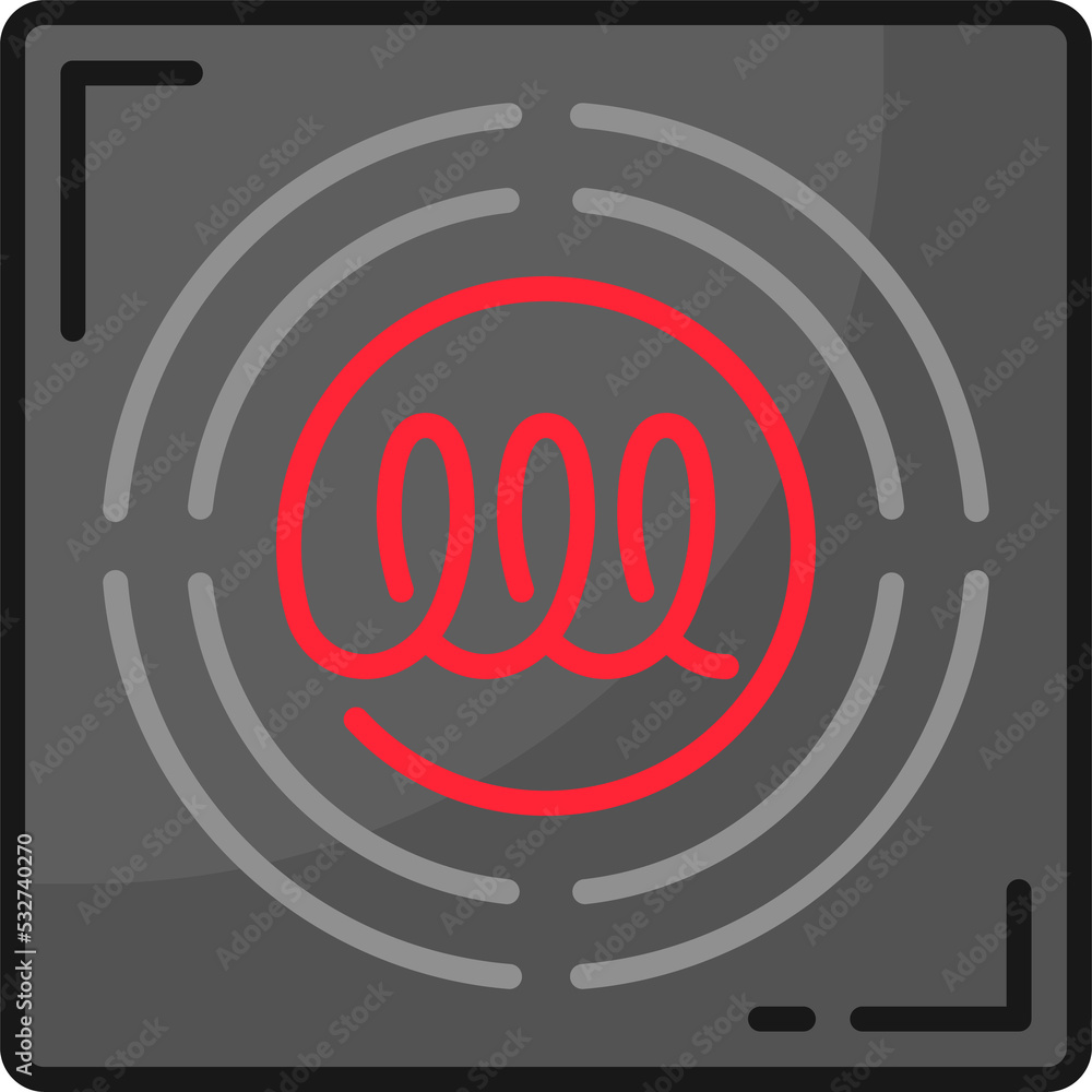 Induction cooker spiral icon, induction compatible Stock Illustration ...