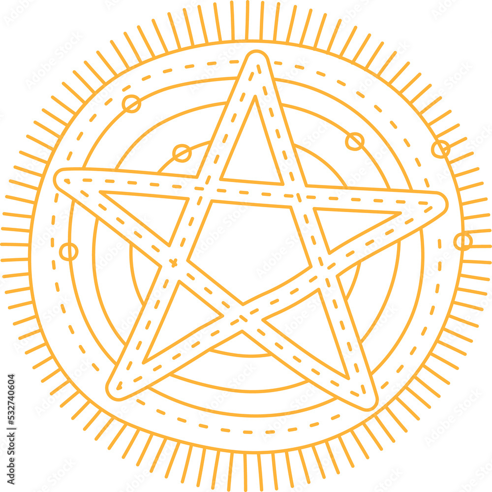 Pentagram pentacle wicca star, satanic occult sign Stock Illustration ...