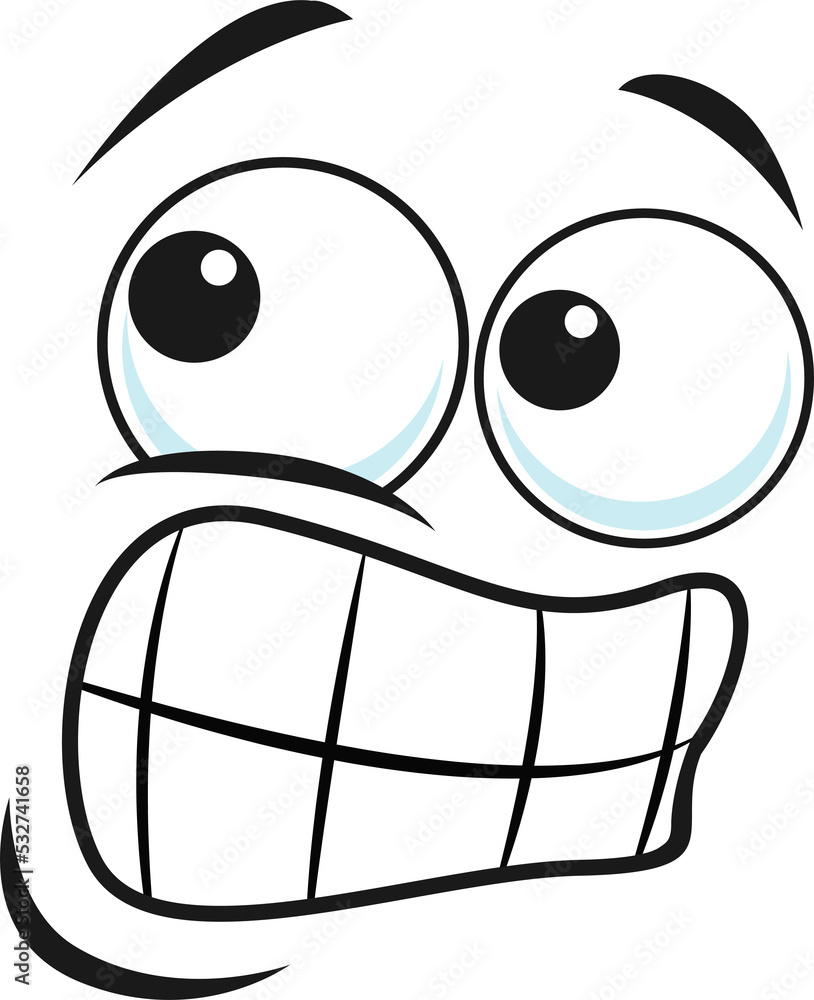 Cartoon face comic oops emotion, vector clumsiness Stock Illustration ...