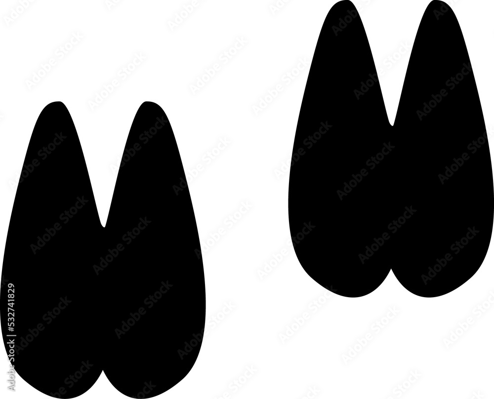 Llama animal foot prints, camel steps trail icon Stock 일러스트레이션 | Adobe ...