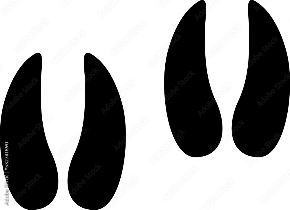 Sheep paws, animal footprints isolated imprints Stock Illustration ...