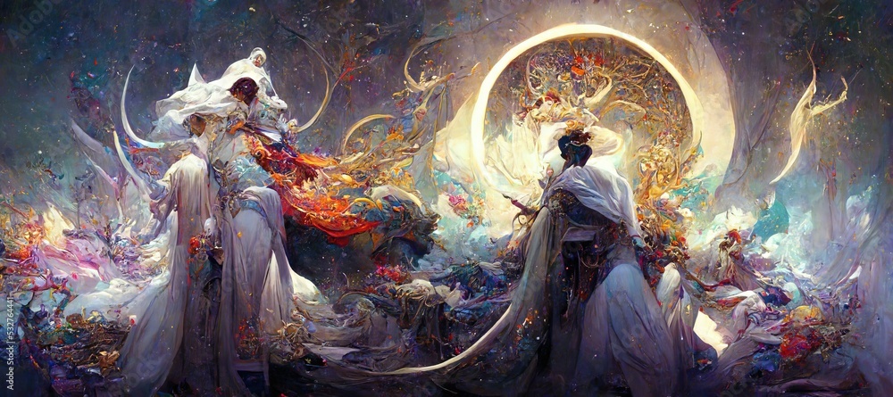 Faceless Goddess. Royal. Robe. Ghost. god. Fantasy. Concept Art Scenery ...