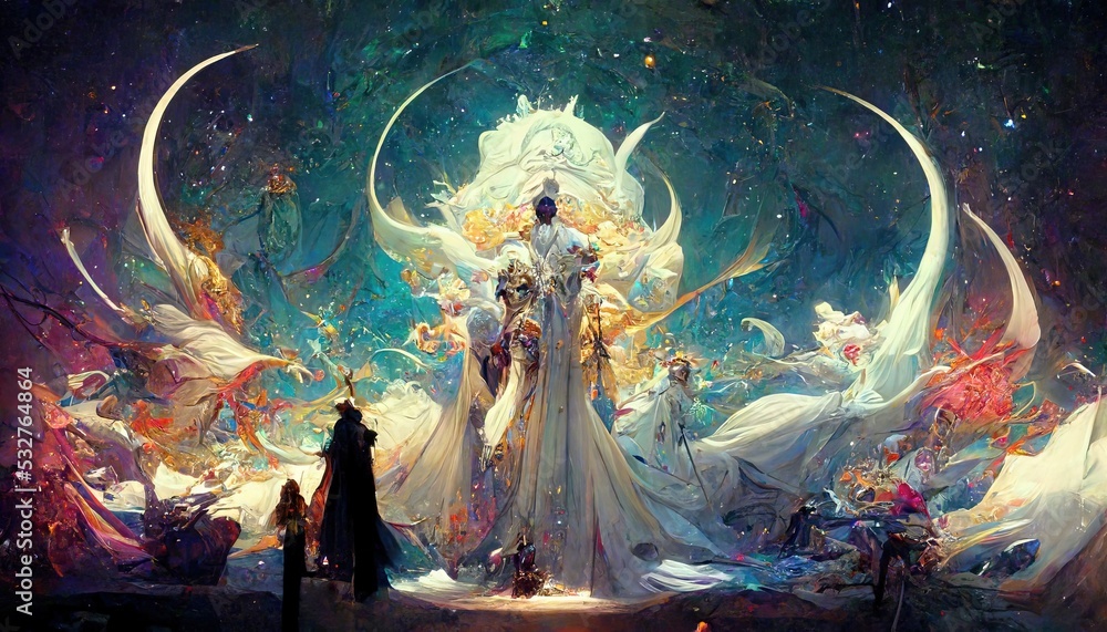 Faceless Goddess. Royal. Robe. Ghost. god. Fantasy. Concept Art Scenery ...