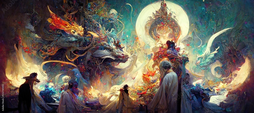 Faceless Goddess. Royal. Robe. Ghost. god. Fantasy. Concept Art Scenery ...