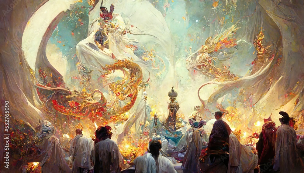 Faceless Goddess. Royal. Robe. Ghost. god. Fantasy. Concept Art Scenery ...