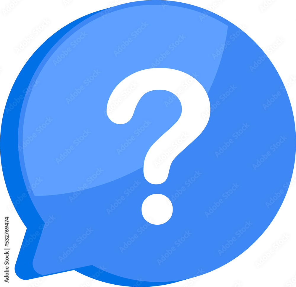 Blue notification mark symbol and social media communication sign icon ...