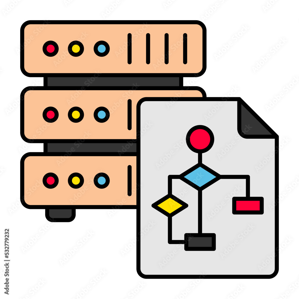 rdbms vector color icon design, Big data Symbol, Business intelligence Sign,Web hosting and Data ...