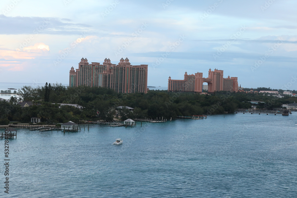 Royal Towers Hotel, Atlantis resort, Paradise Island, The Bahamas Stock ...