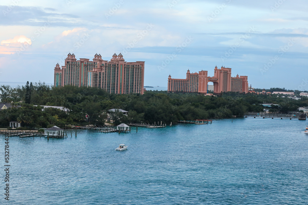 Royal Towers Hotel, Atlantis resort, Paradise Island, The Bahamas Stock ...