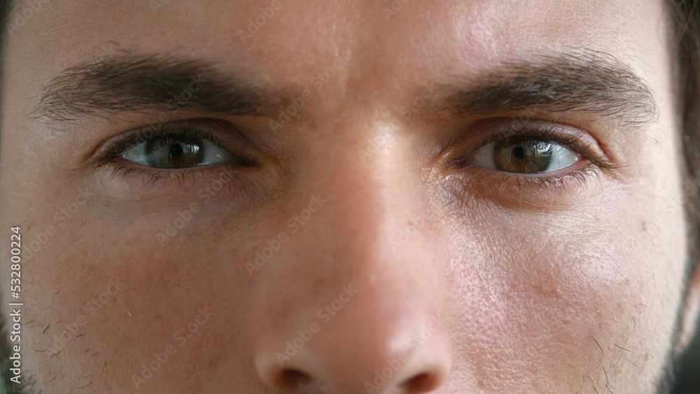 Cropped face portrait of a 30 years old male model, Caucasian man with ...
