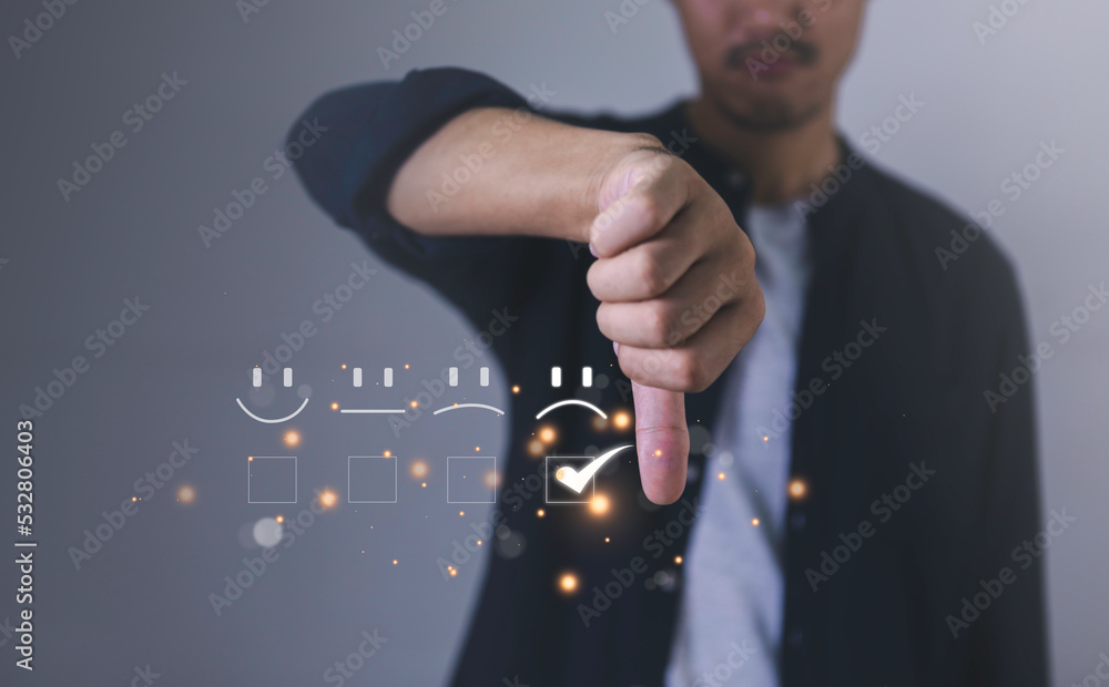 Customer Experience dissatisfied Concept, Unhappy Businessman Client ...