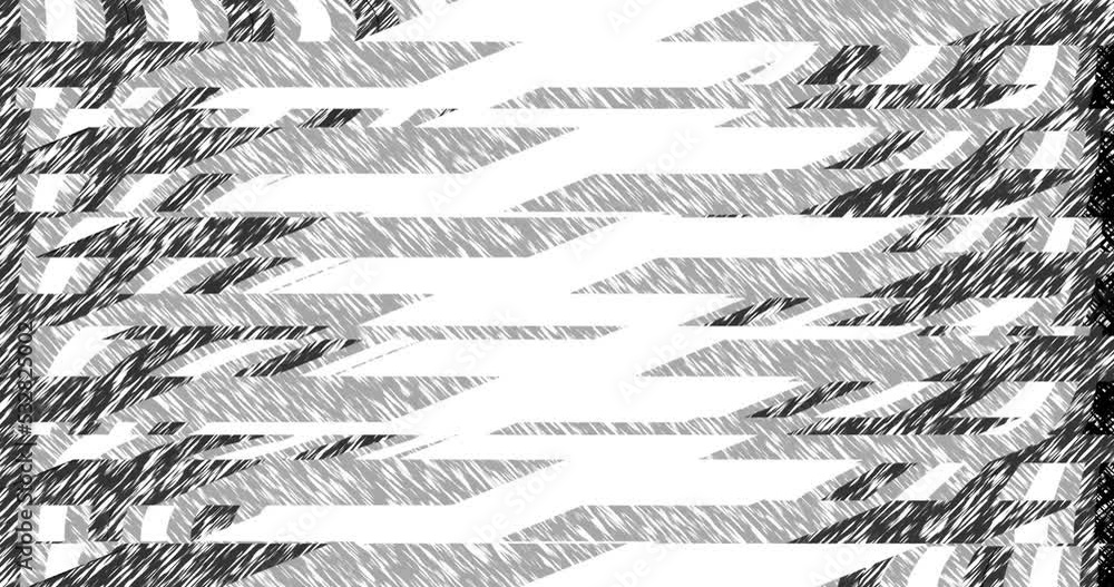 Stripes in black, white and gray move from bottom to top, overlapping ...
