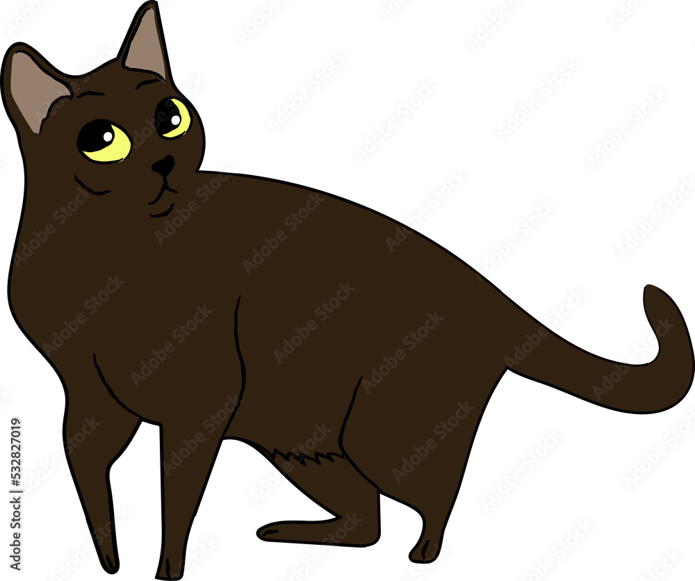 bombay cat breed clipart animal cartoon Stock Illustration | Adobe Stock