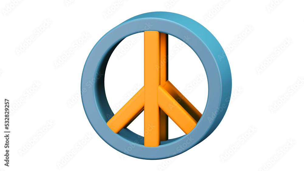 illustration of a 3d symbol of peace png image format Stock ...