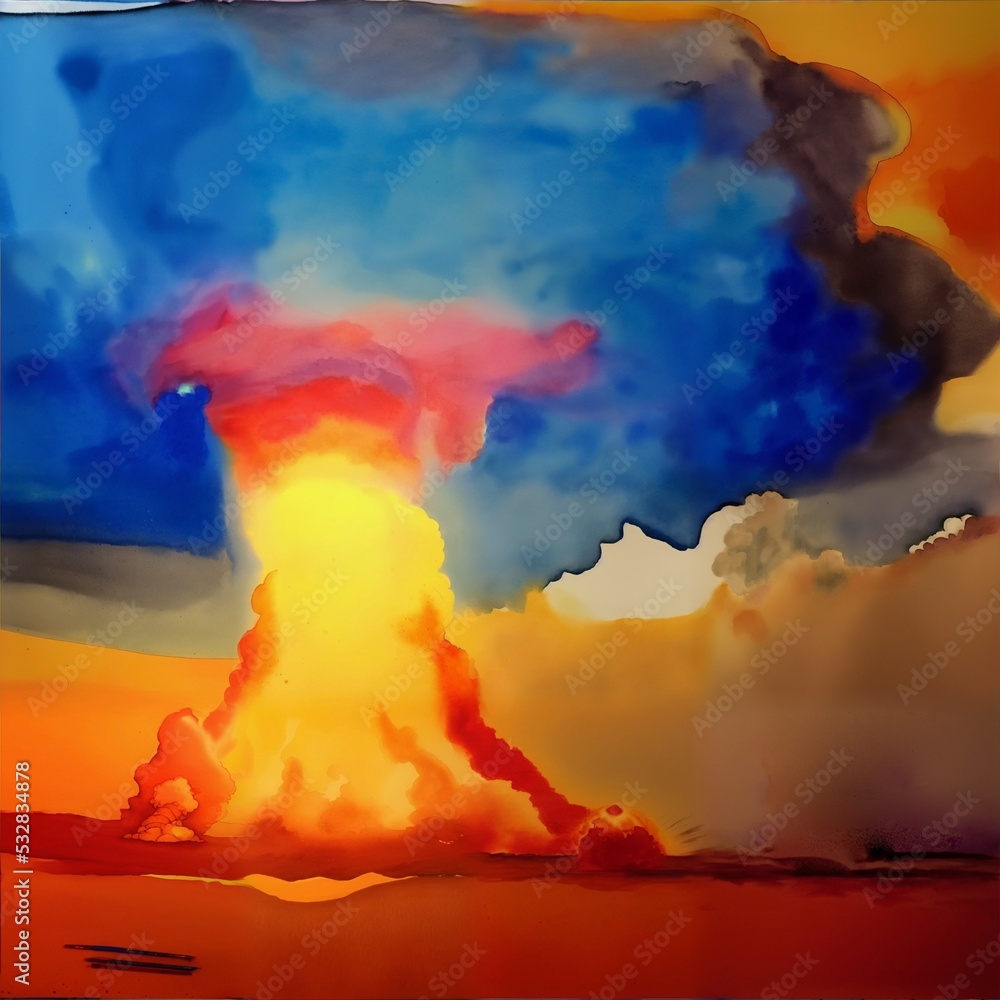 Mushroom Cloud Painting