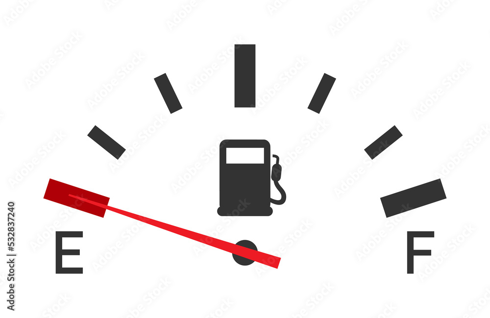 Fuel indicator. Illustration on white background for design ,Empty ...