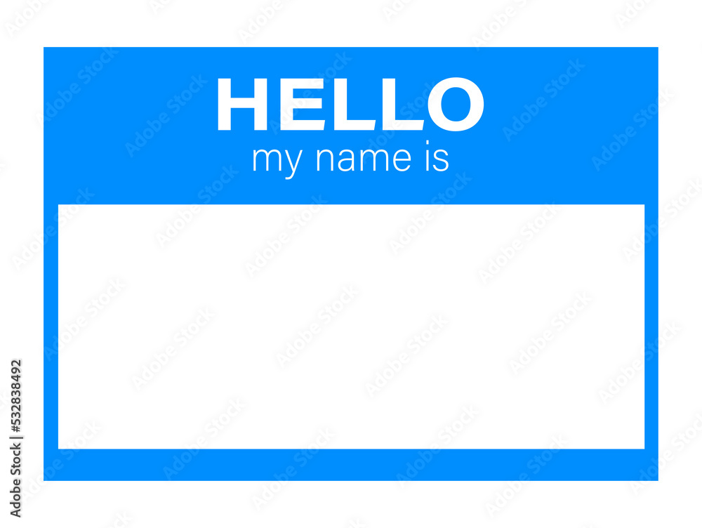 Set Hello my name is label sticker on white background. stock Stock ...