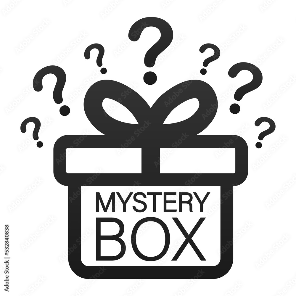 Mystery box. Packaging for concept design. Surprise present. Package ...