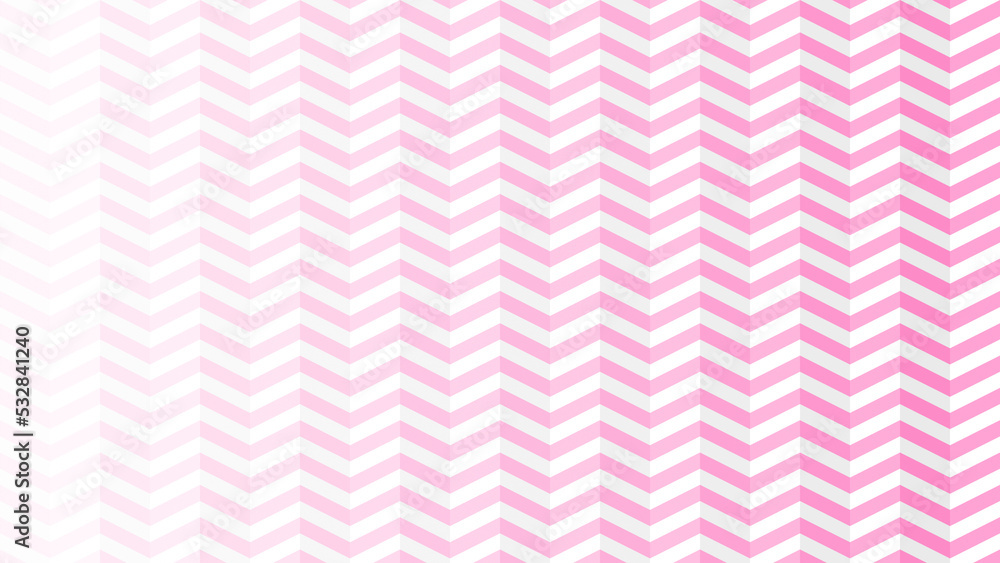 Geometric, graphic and tilted pink lines on white with 3d and light ...