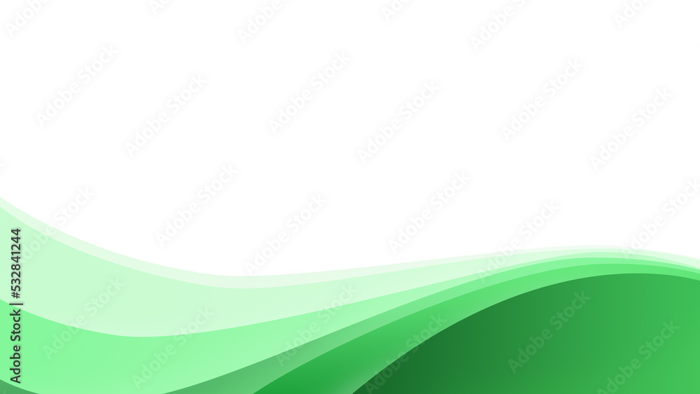 Ocean wave shape made of simple light green and green wavy lines on ...