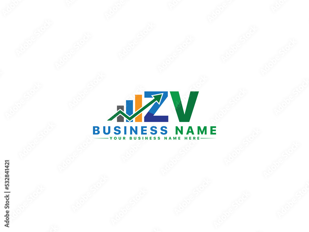 Commercial ZV z&v Logo Icon, Abstract Letter Zv z v Logo Image Vector ...