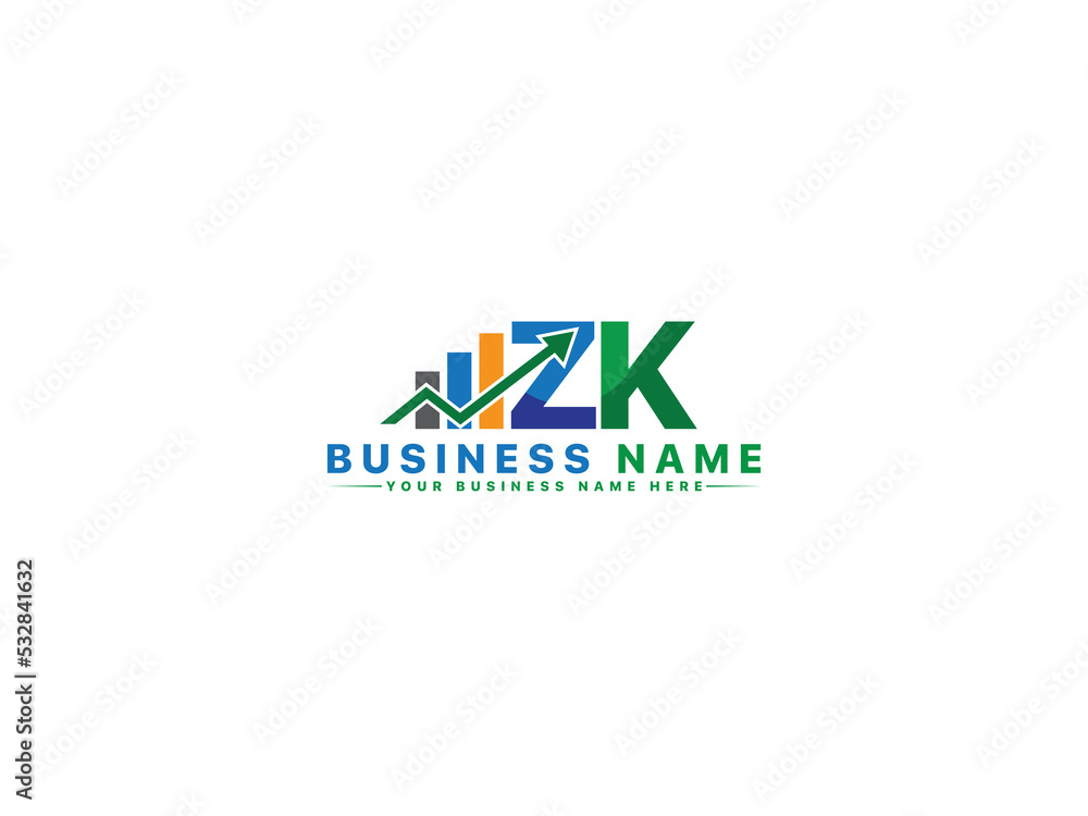 Commercial ZK z&k Logo Icon, Abstract Letter Zk z k Logo Image Vector ...