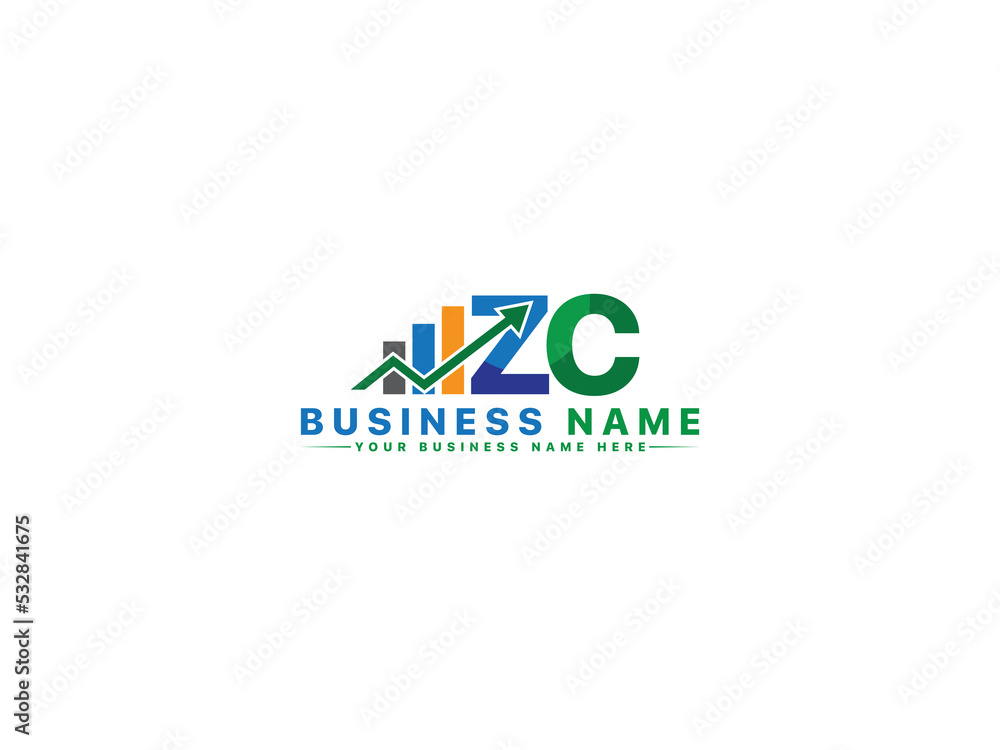 Commercial ZC z&c Logo Icon, Abstract Letter Zc z c Logo Image Vector art With Colorful Symbol ...