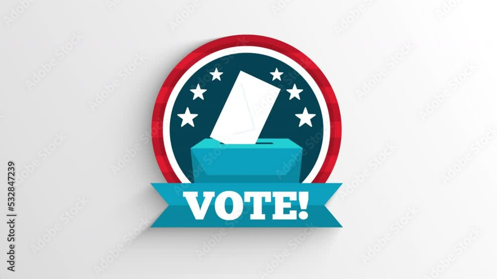 3d Election Animation. Vote. Stock Video | Adobe Stock