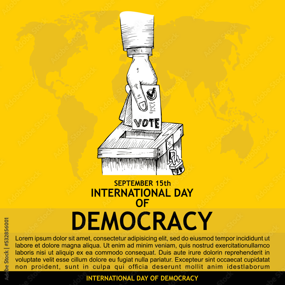 International day of democracy, poster and banner Stock Vector | Adobe ...