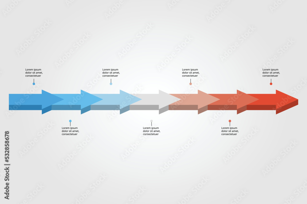 arrow timeline graph chart template for infographic for presentation ...