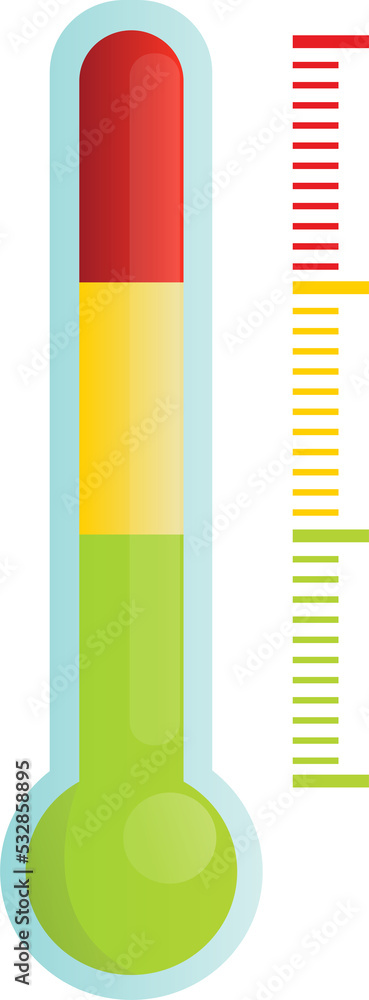 Cartoon thermometer graphic icon vector illustration Stock Illustration ...