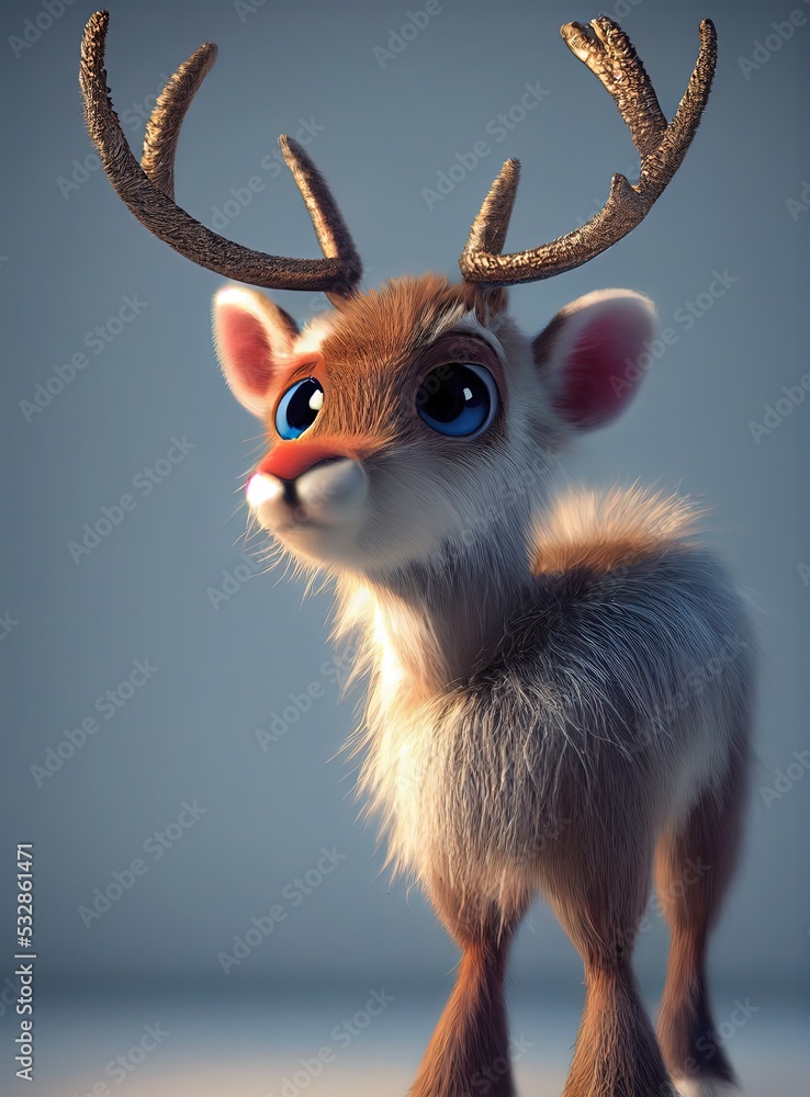 An adorable animal created by artificial intelligence using a 3D CGI ...
