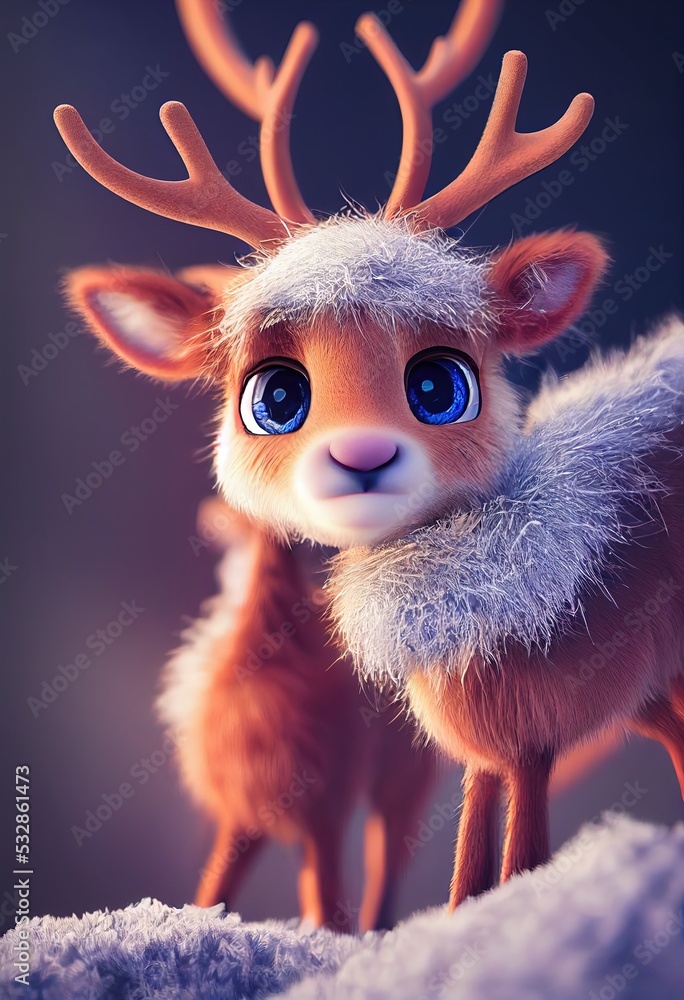 An adorable animal created by artificial intelligence using a 3D CGI ...